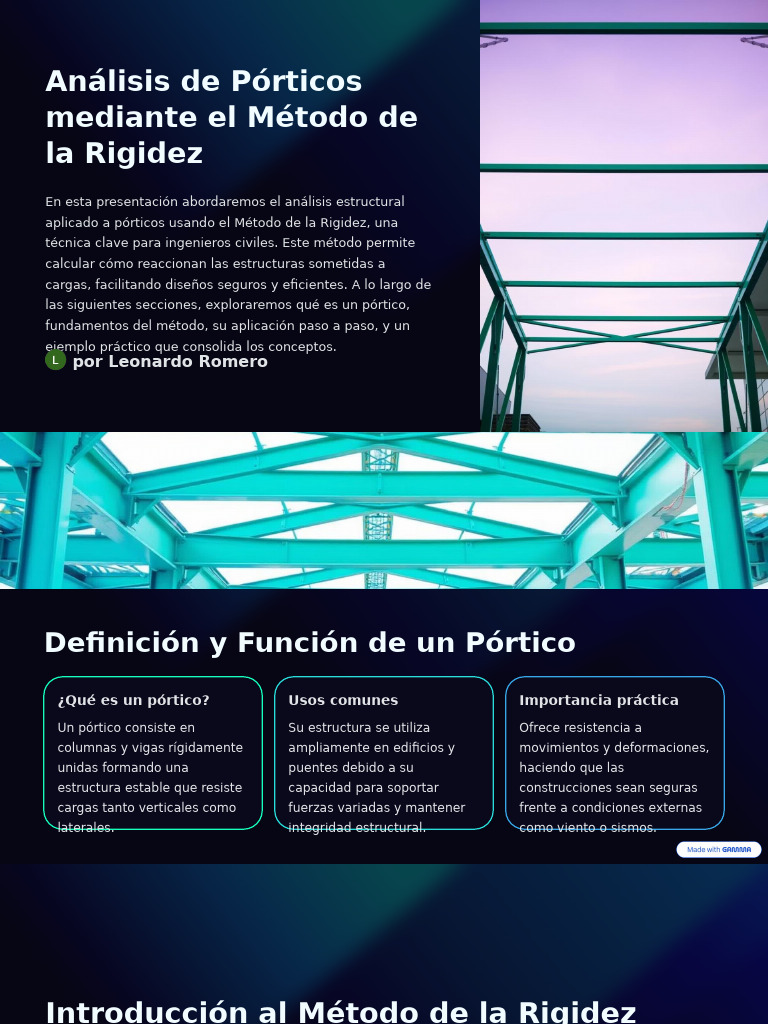 Análisis de Pórticos con Método de Rigidez | PDF | Matriz (Matemáticas ...