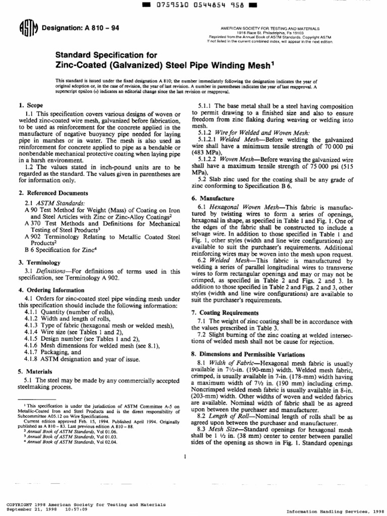 Astm A810 | PDF