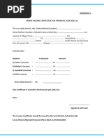 Family Income Certificate Format | PDF