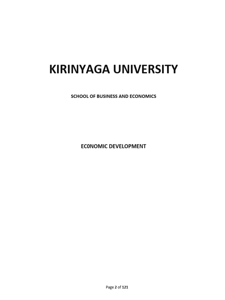 KYU SBE Economic - Development Module NOTES JANUARY 2024 | PDF ...