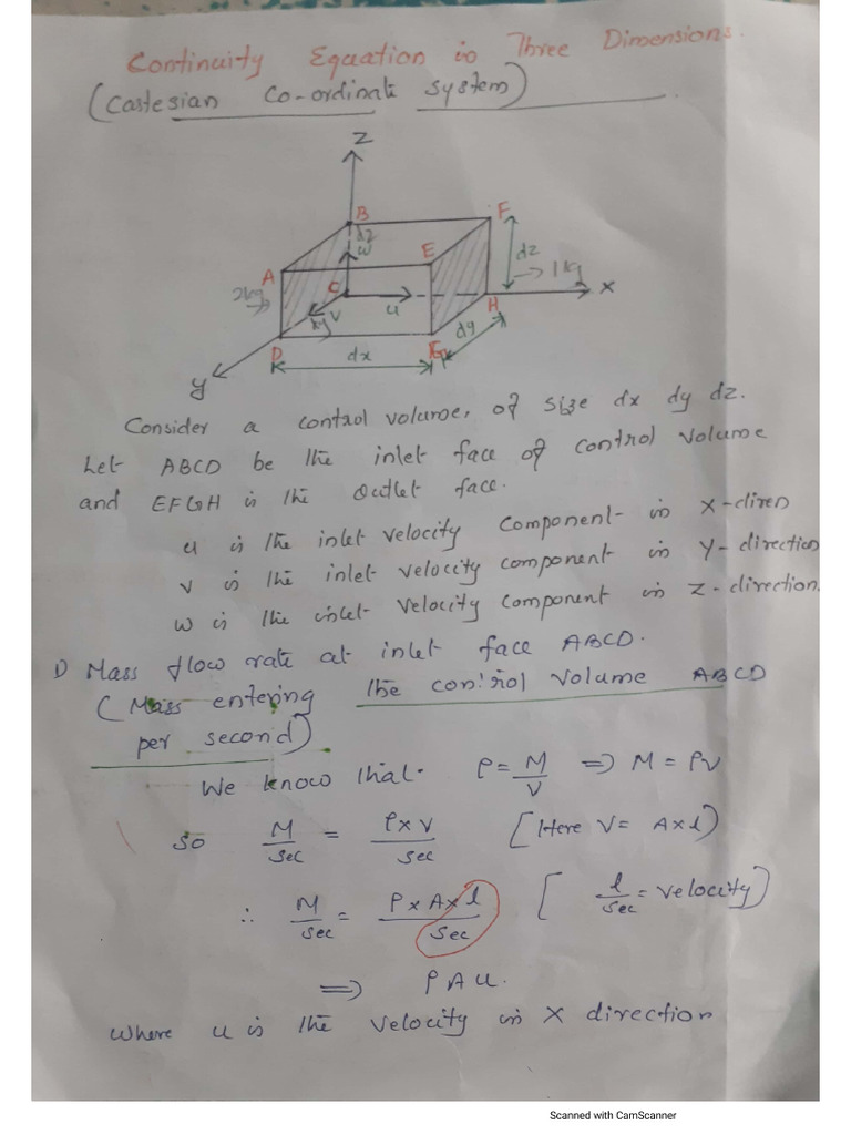 Continuity Equation | PDF