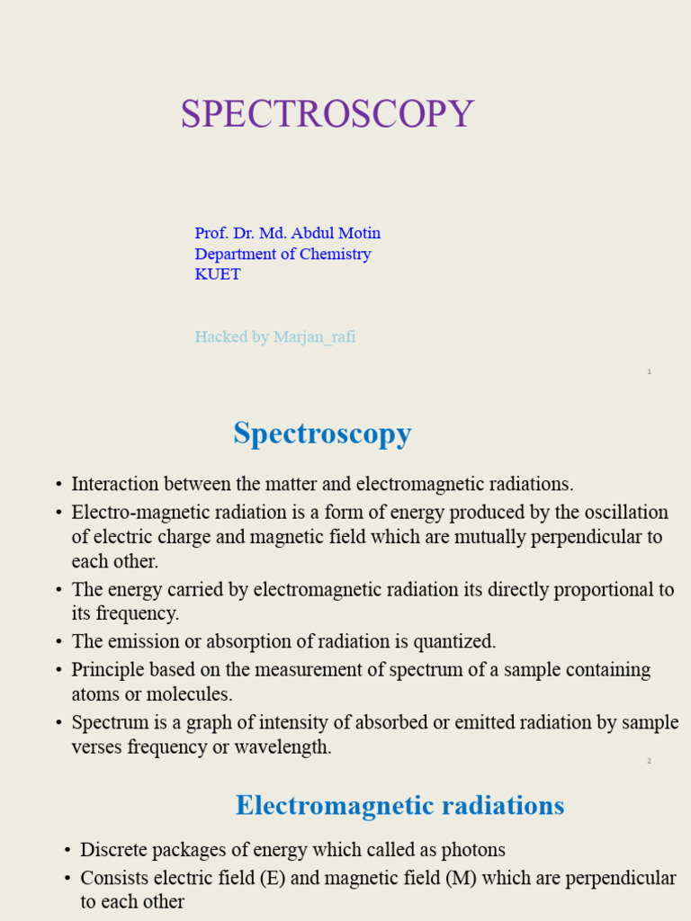 ECE-Spectroscopy-class-1 - KUET Matin Sir Chemistry Slide 4 | PDF ...
