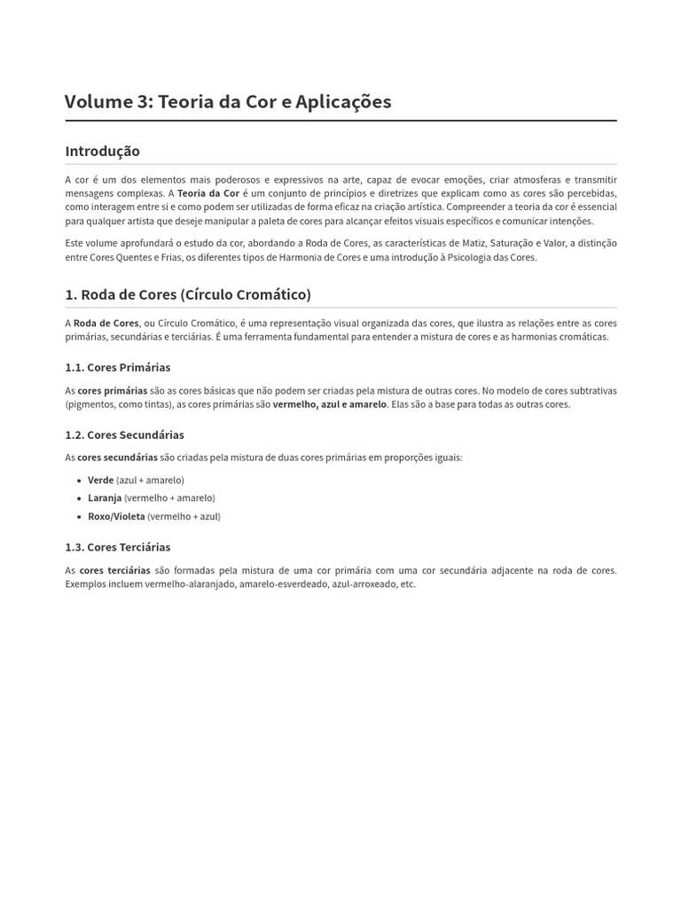 Teoria da Cor: Fundamentos e Aplicações | PDF | Cor | Vermelho