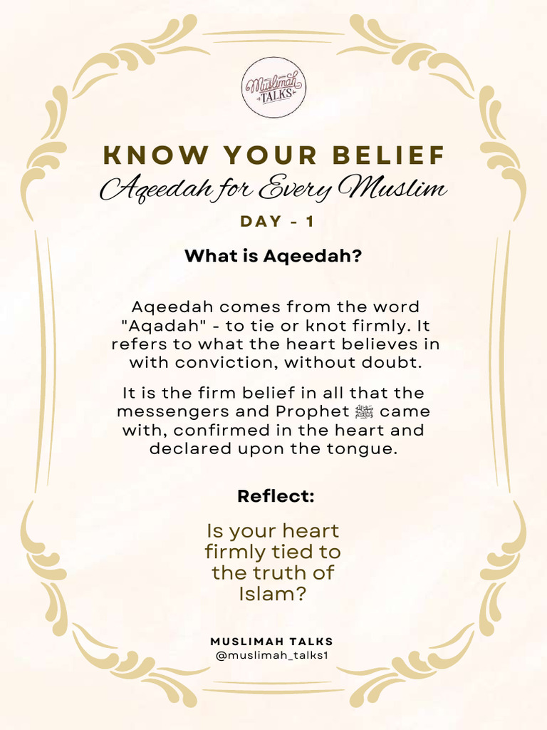 Aqeedah Series by MuslimahTalks | PDF | Prophets And Messengers In ...