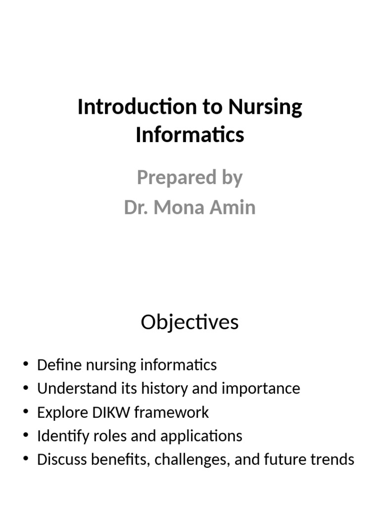 Nursing Informatics Overview and Trends | PDF | Health Informatics ...