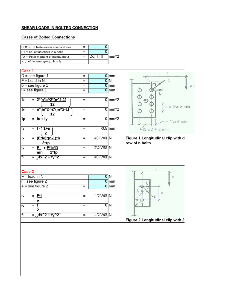Shear Loads in Bolted Connections | PDF