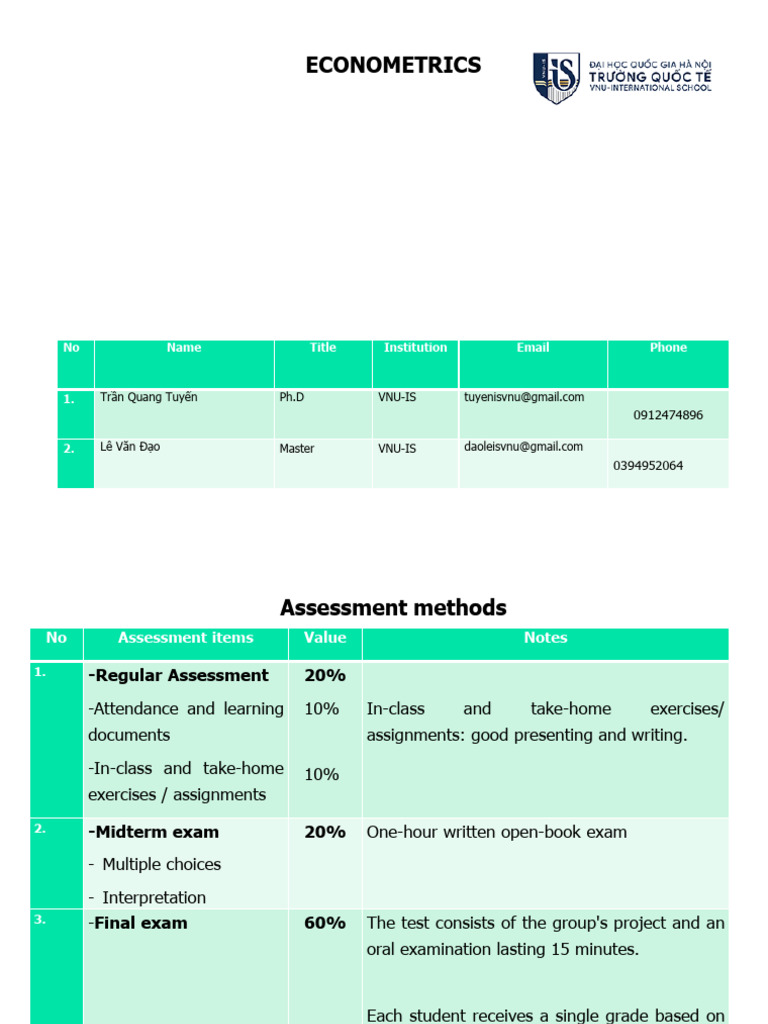 CH 01 Introduction TQT | PDF | Econometrics | Experiment