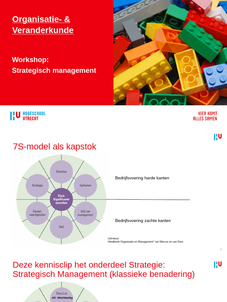 Organisatie - & Veranderkunde - Strategisch Management (Workshop) | PDF