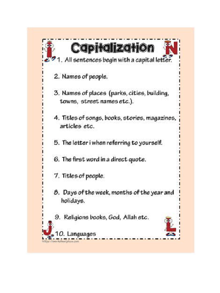 Capitalization Rules | PDF