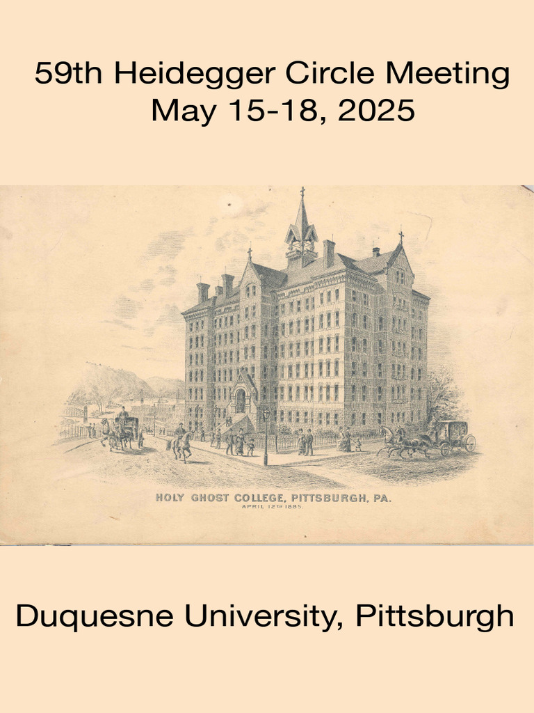 2025 Heidegger Circle Meeting Program | PDF | Being And Time | Martin ...