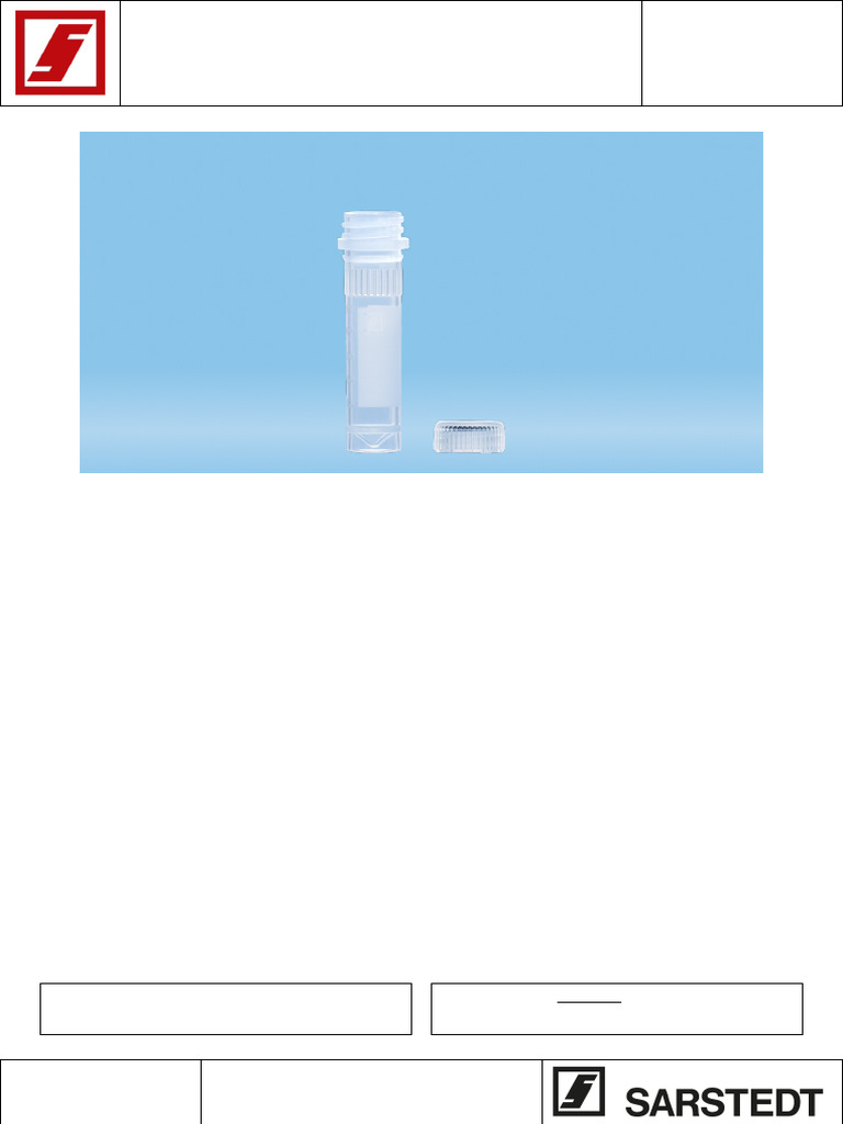Micro Tubes 2ml Sarstedt | PDF