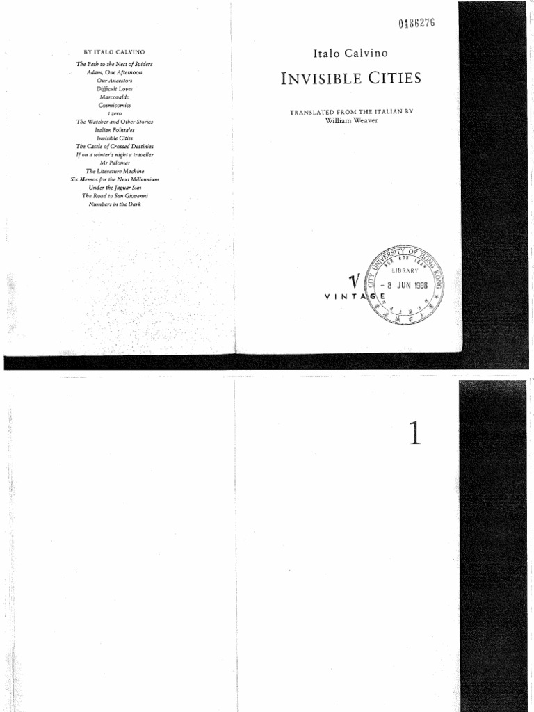 CALVINO Invisible Cities | PDF