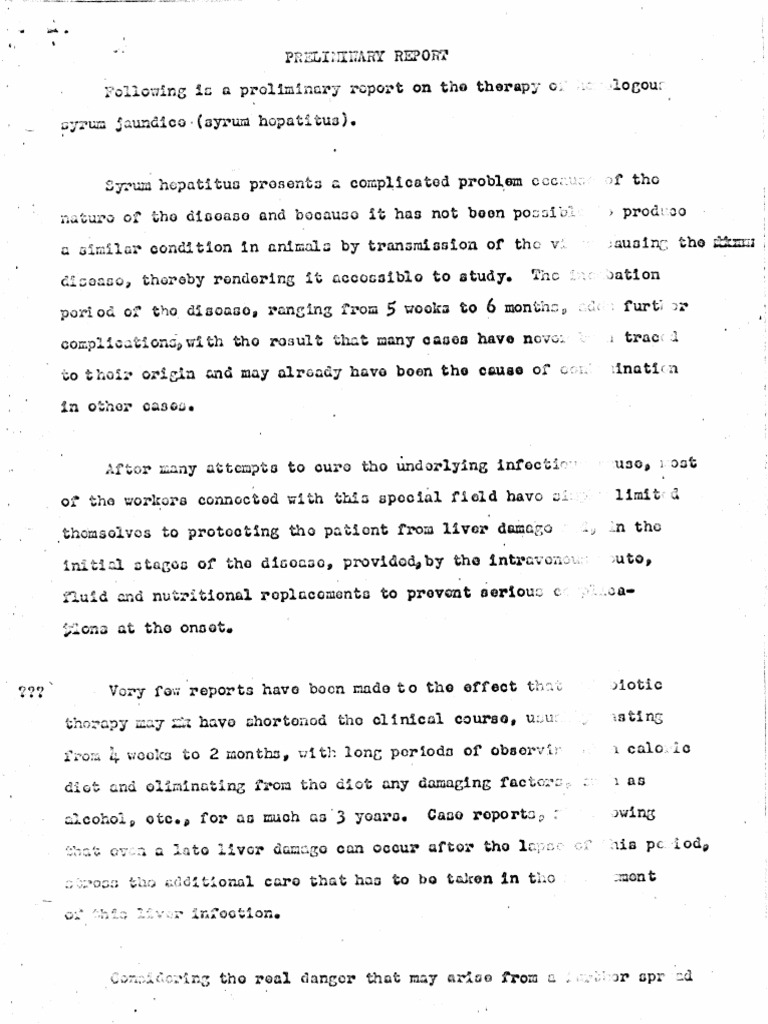 30 Hepatitis Preliminary Report | PDF