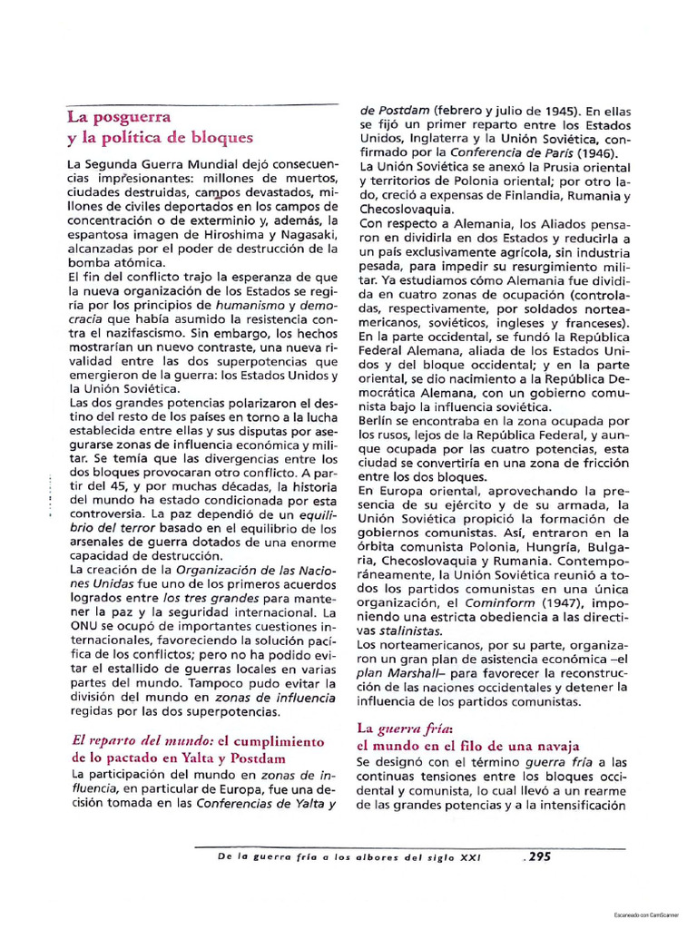 La Guerra Fría y Sus Conflictos Periféricos. | PDF