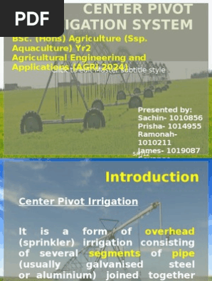 Center Pivot Irrigation System Design