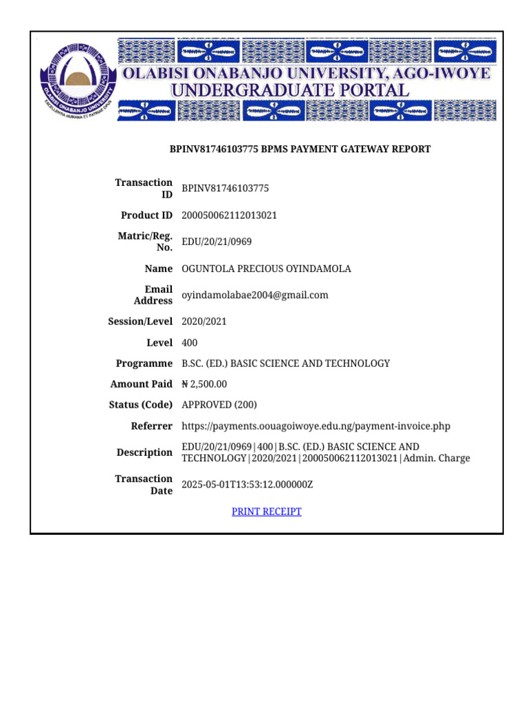 Admin Charge Fee | PDF