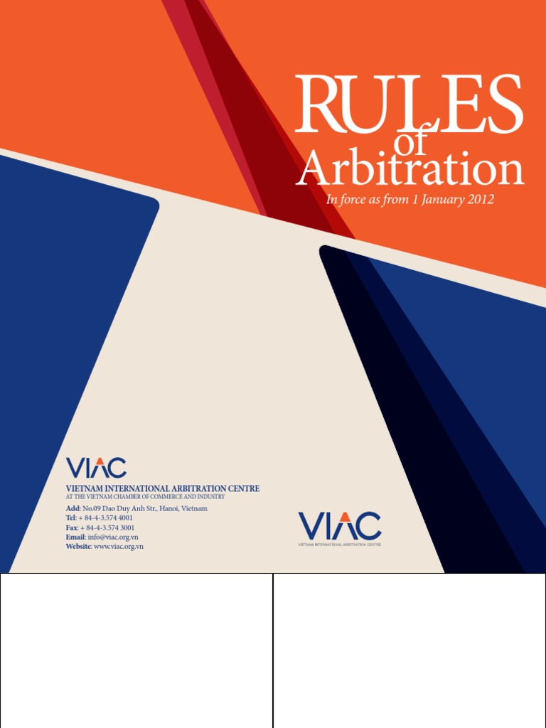 Viac Rules | Download Free PDF | Arbitral Tribunal | Arbitration