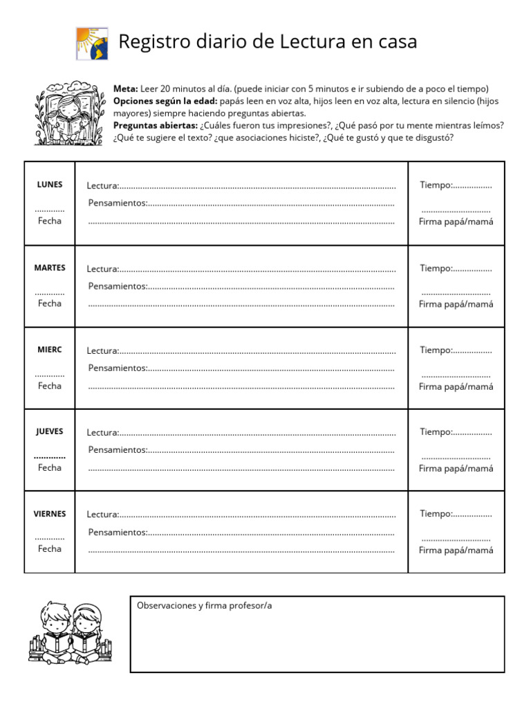 Registro Lecturas | PDF