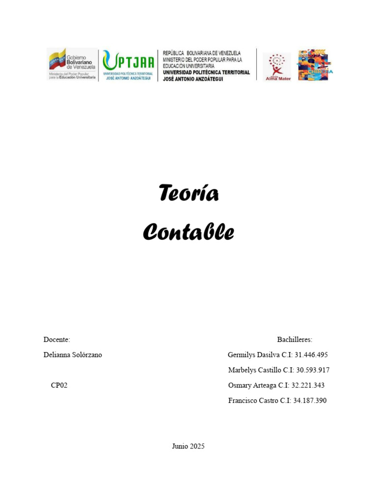 Teoría Contable: Fundamentos y Cuentas | PDF | Contabilidad | Estado ...
