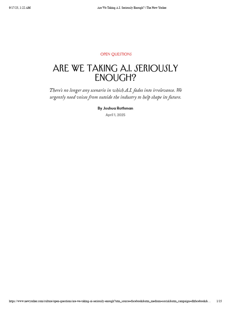 Taking A.I. Seriously: Future Implications | PDF | Artificial ...