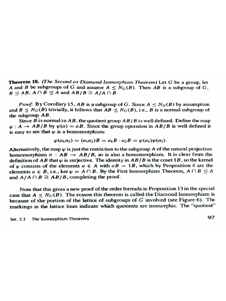Isomorphism Theorems | PDF