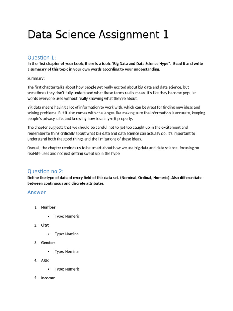 Data Science Assignment 1 BCS213124 | PDF | Applied Mathematics | Computing