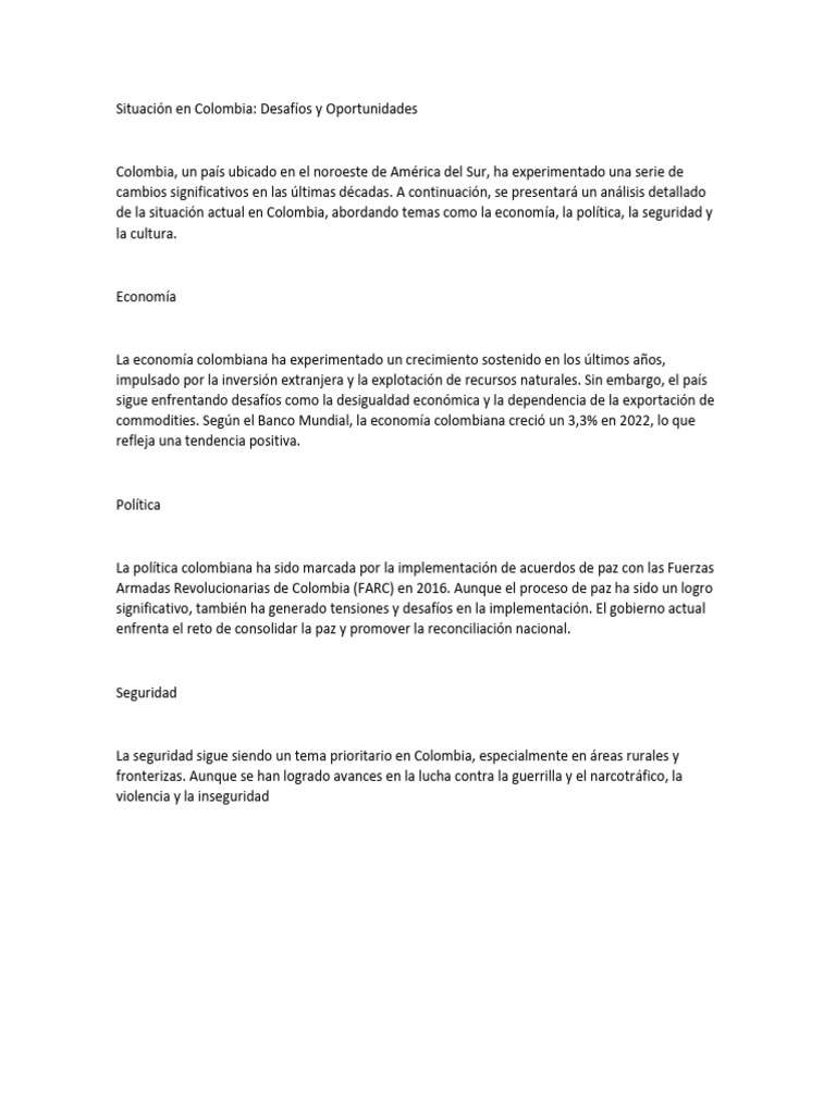 Situación en Colombia | PDF