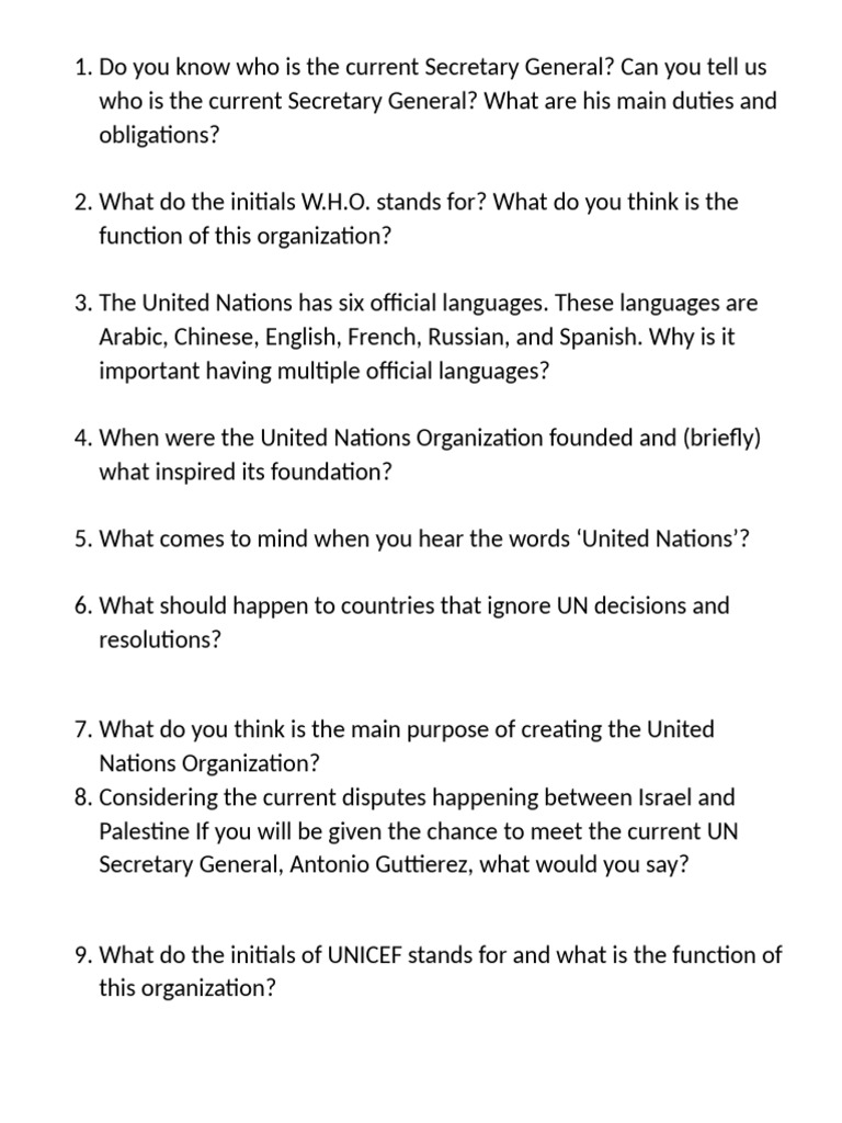 Understanding the United Nations' Role | PDF