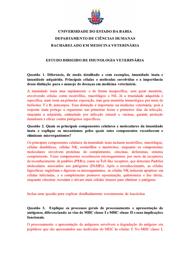 Estudo Dirigido 1 | PDF