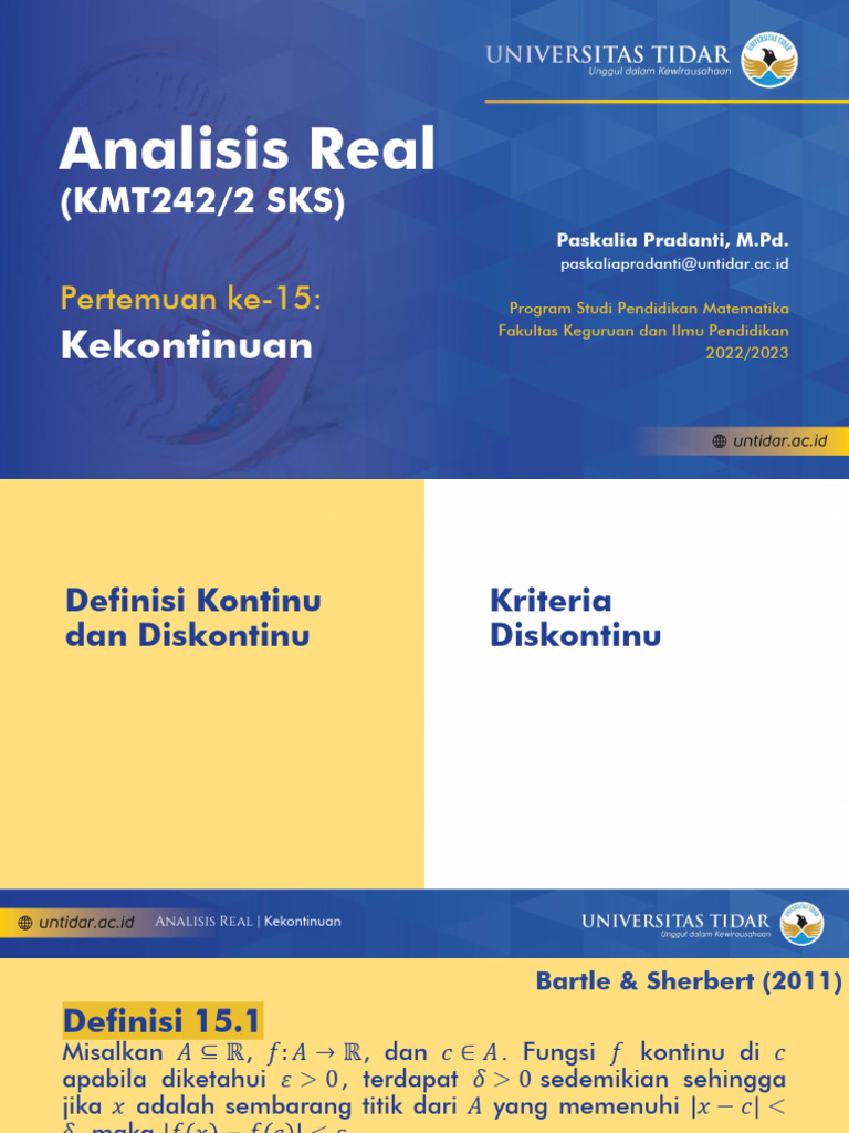 Analisis-Real 15 Kekontinuan | PDF