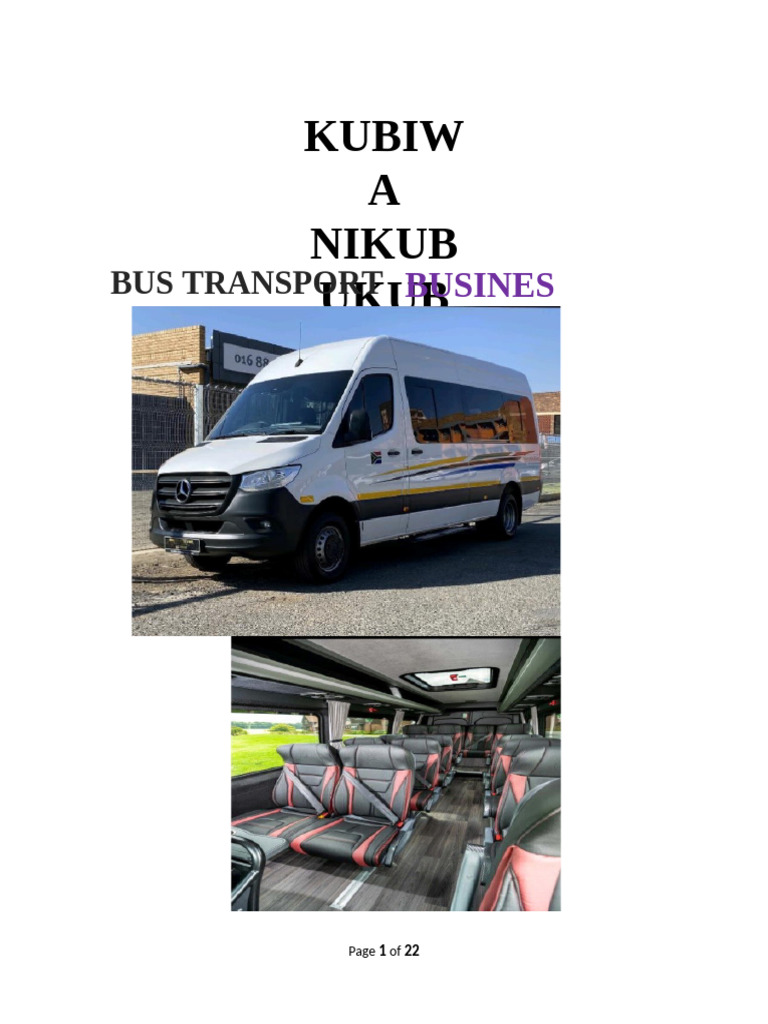 Transport Business Plan | PDF | Bus | Banks
