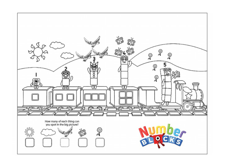 Dibujos para Colorear para Ninos Numberblocks 18181 | PDF
