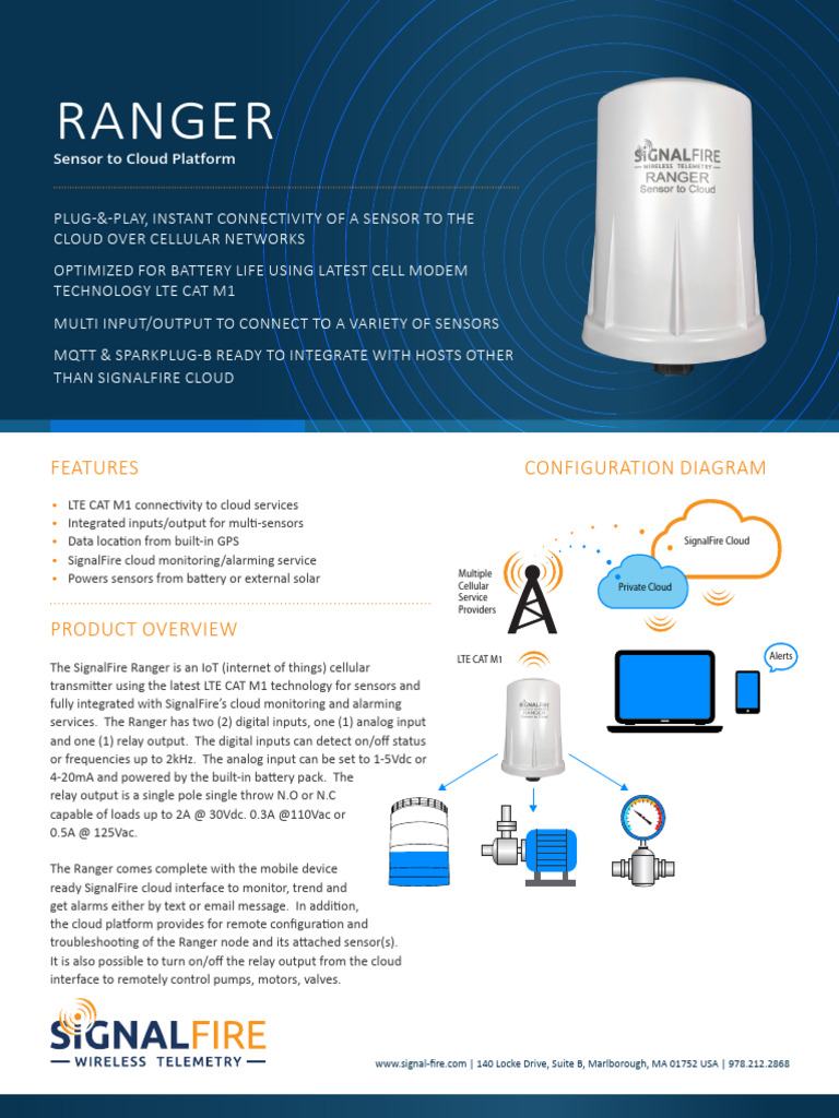 Signal Fire - Ranger Sensor To Cloud Platform | PDF | Internet Of ...