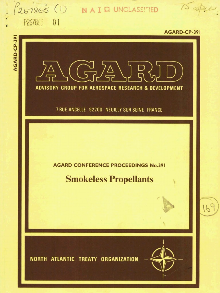 AGARD CP 391 Smokeless Propellants | PDF | Rocket Propellant | Combustion