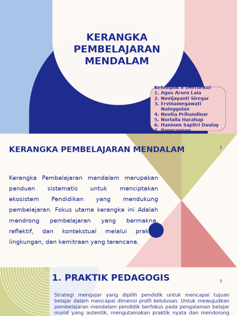 Kerangka Pembelajaran Mendalam Kelompok 8 | PDF