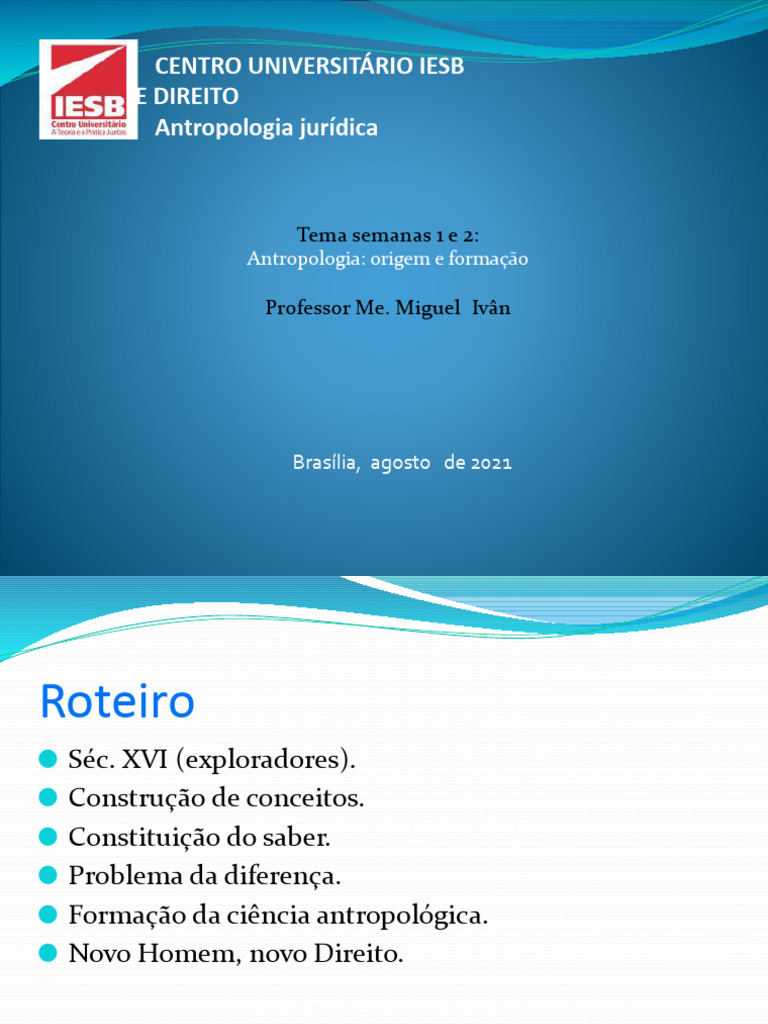 ANTROPO - 2021.2 - Semanas 1 e 2 | PDF | Antropologia | Aprendizado