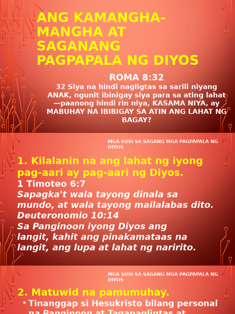 Ang Kamangha Mangha At Saganang Pagpapala Ng Diyos Pdf