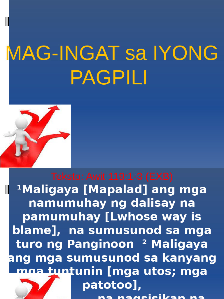 Mag-Ingat Sa Iyong Pagpili | PDF