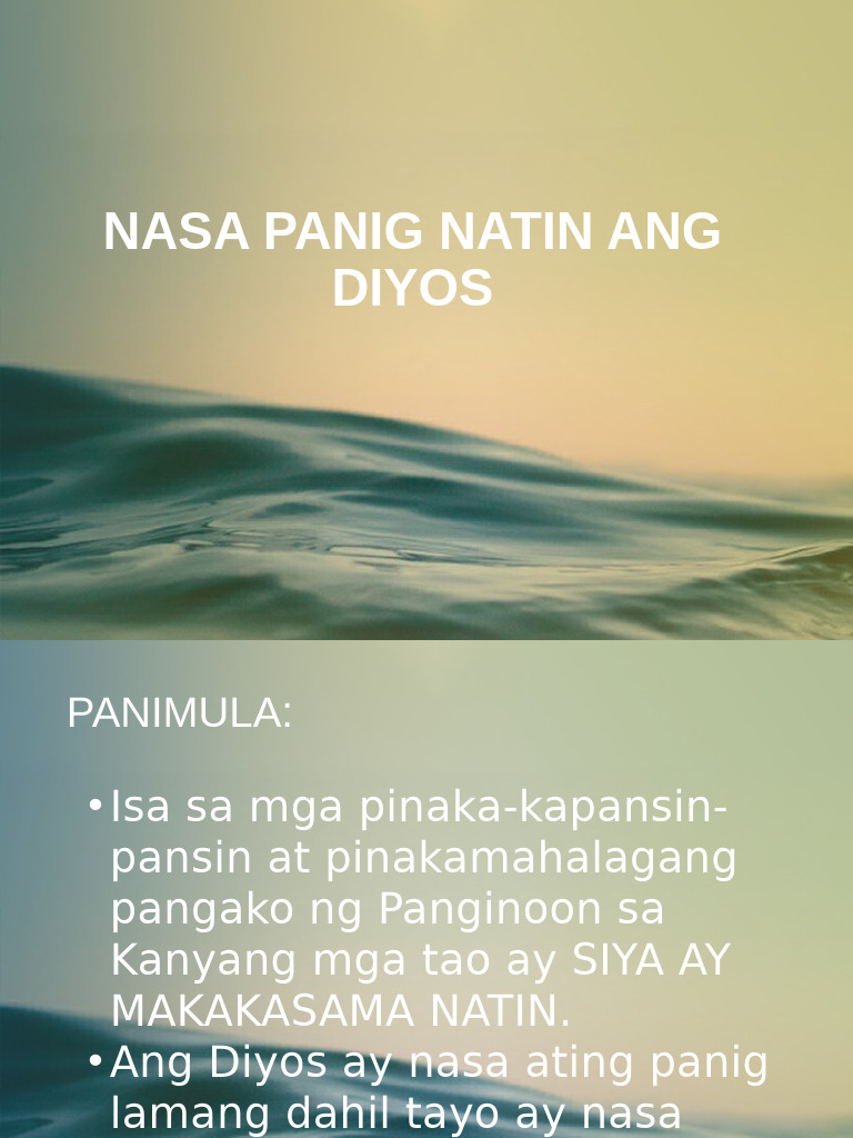 Nasa Panig Natin Ang Diyos | PDF