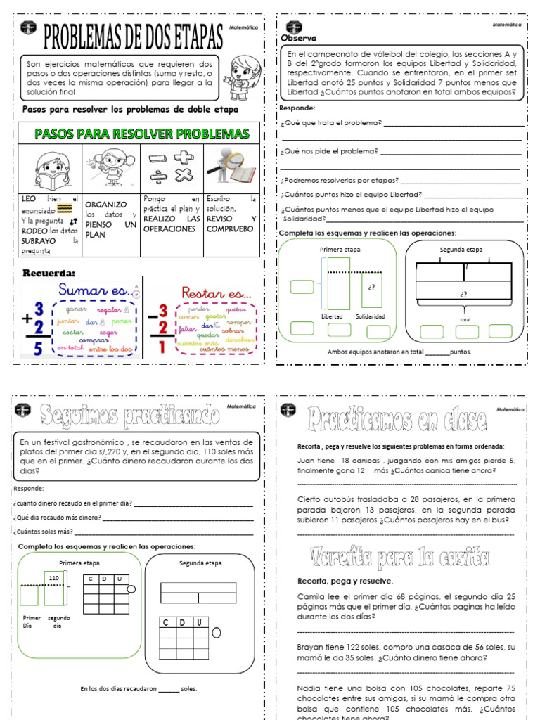 Practica de Problemas de Dos Etapas | PDF