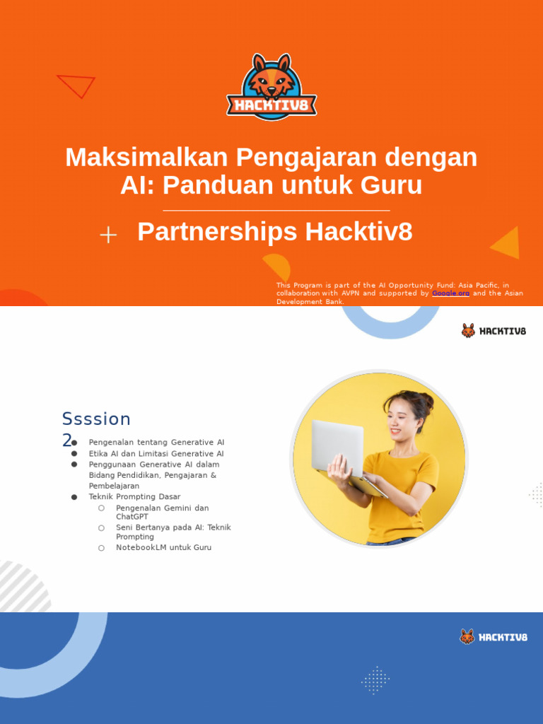 Sesi 1 - AVPN - Pengenalan AI - Prompting Dasar Pada AI | PDF