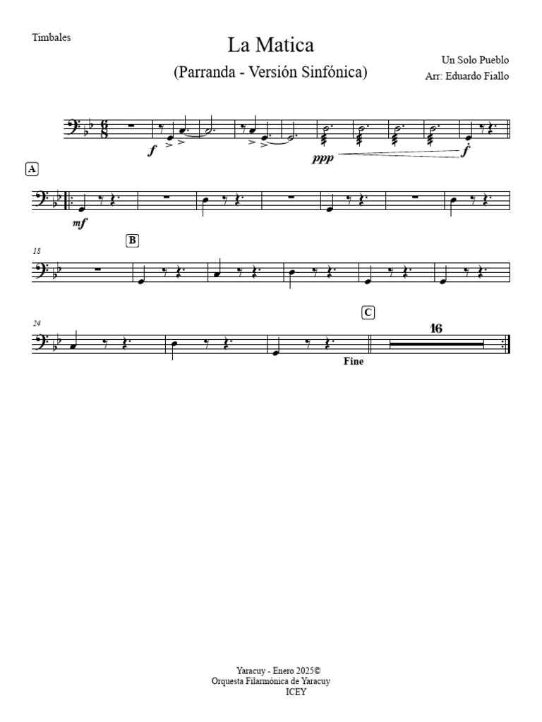 La Matica - Timpani | PDF