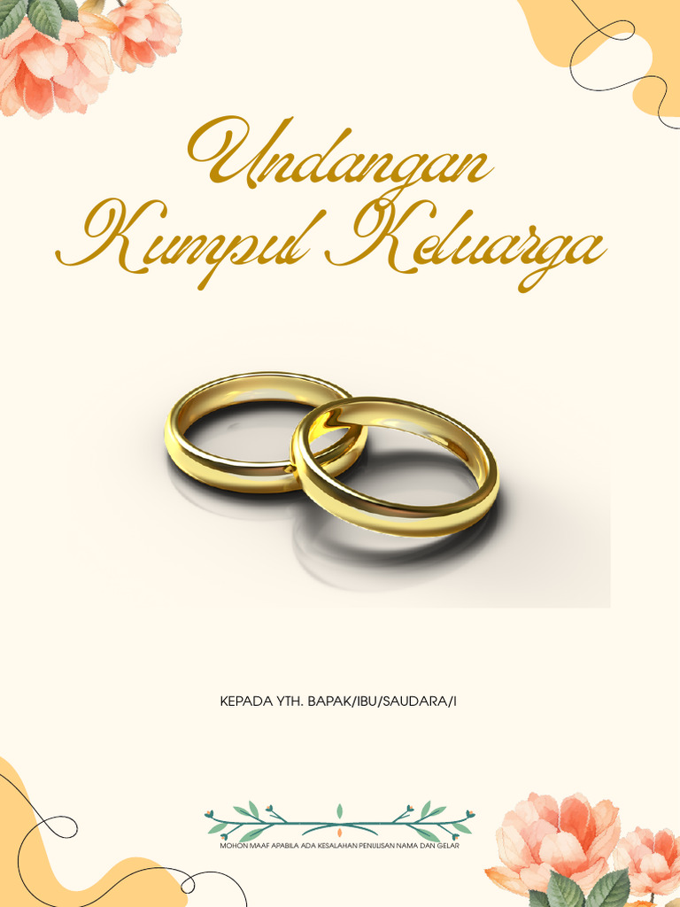 Persik Dan Krem Floral Elegan Undangan Arisan - 20250813 - 122815 ...