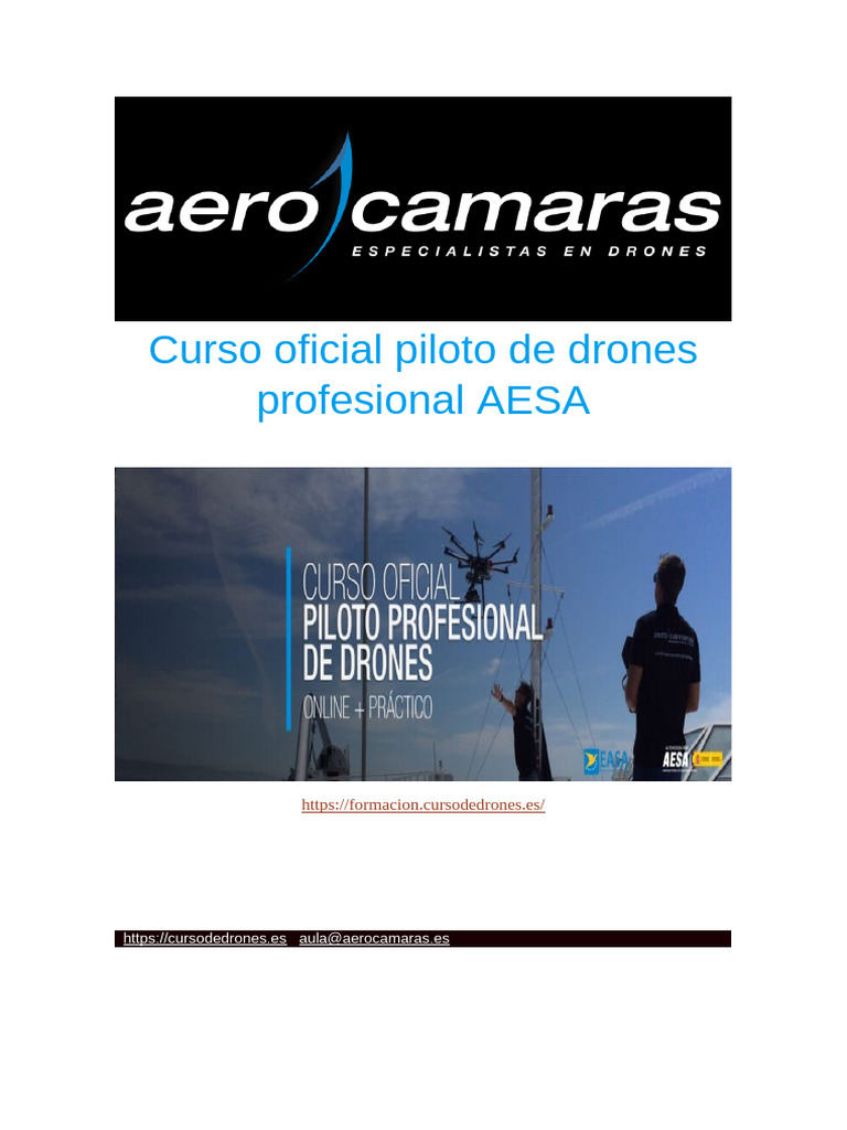 Curso Oficial Piloto de Drones Profesional AESA | PDF