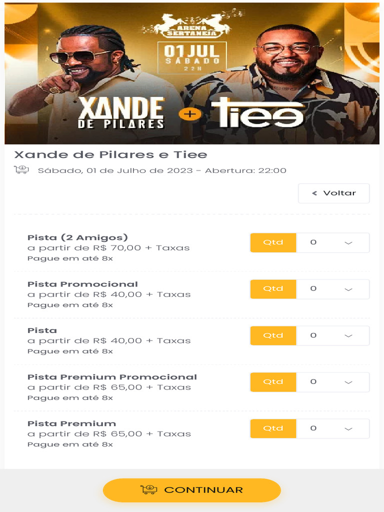 Ticket360 Xande de Pilares e Tiee Xande de Pilares e Tiee | PDF