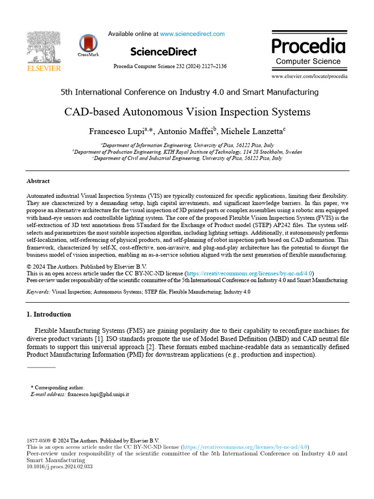 CAD-Based Autonomous Inspection System | PDF