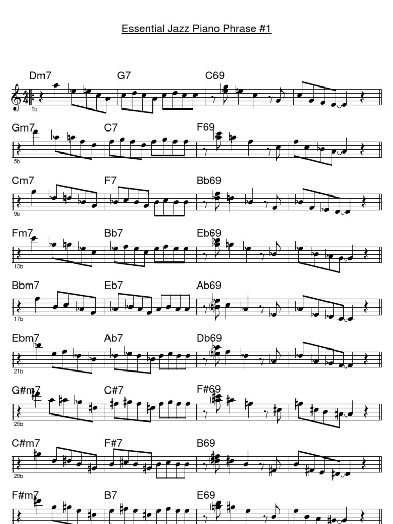 Essential Jazz Piano Phrases | PDF | Modernism (Music) | Musical ...