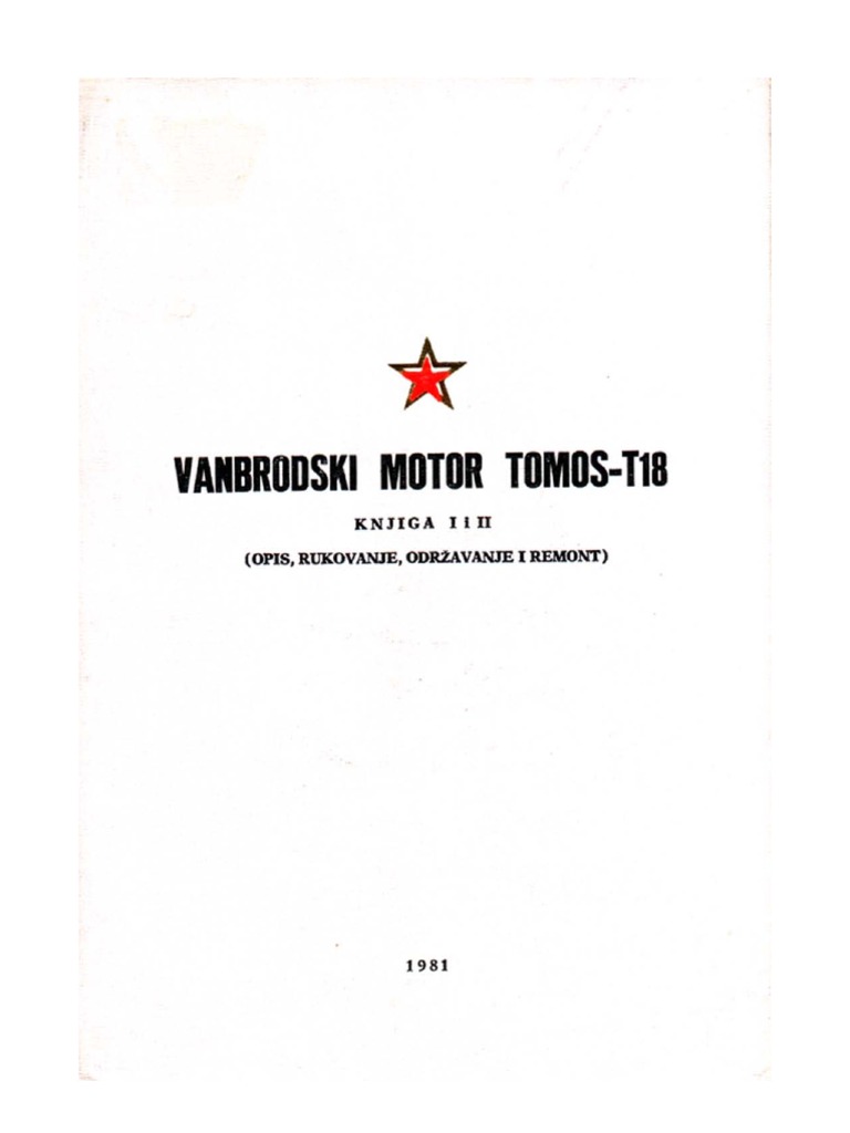 Knjiga Tomos T18 | PDF