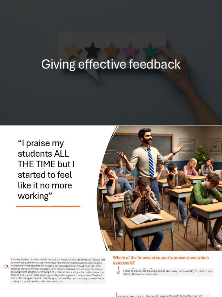 Effective Feedback Strategies for Educators | PDF | Question | Cognition