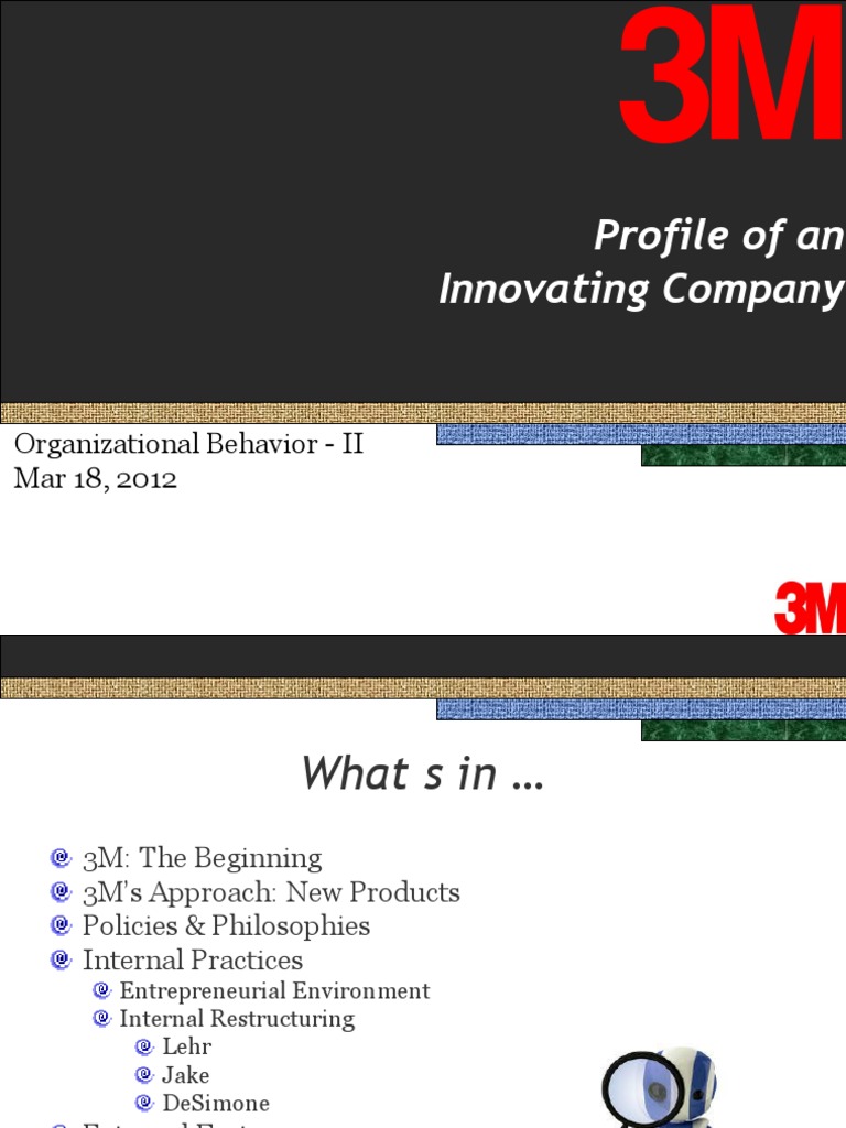 3M Presentation | Download Free PDF | Innovation | Entrepreneurship